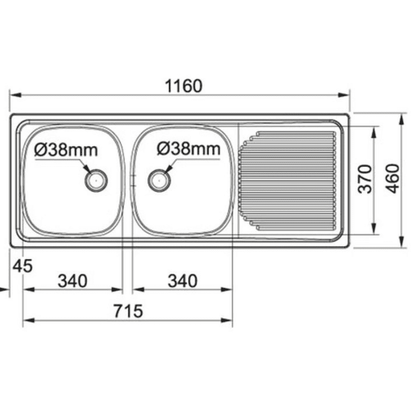 Franke Double Projectline Sink - Home and Hardware depot